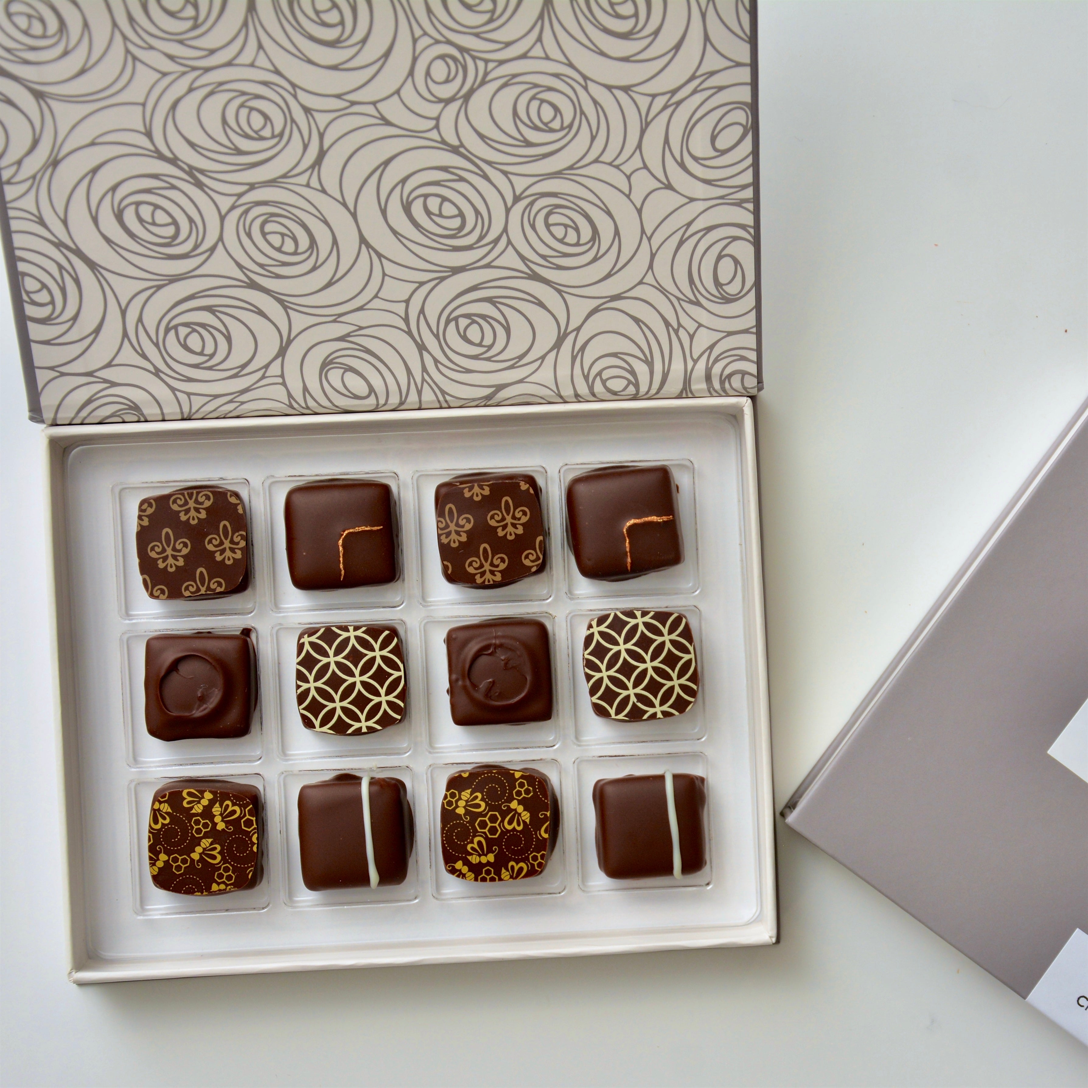 Assorted 12 Piece Chocolate Box – Filigree Chocolaterie