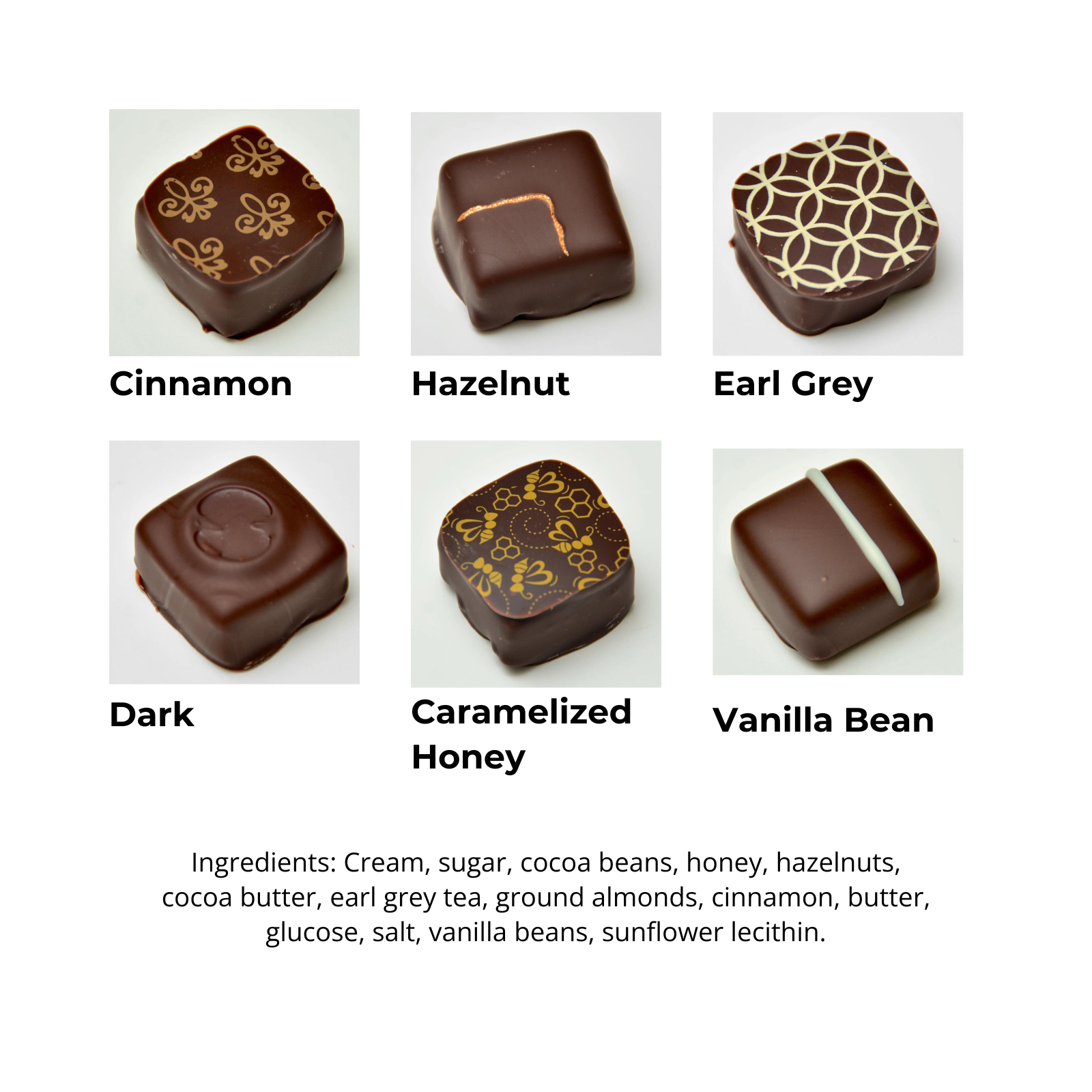 Assorted 6 Piece Chocolate Box – Filigree Chocolaterie